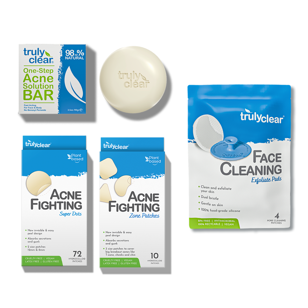 Truly Clear Ultimate Set | Complete Acne Bundle with Bar, Patches & Pads
