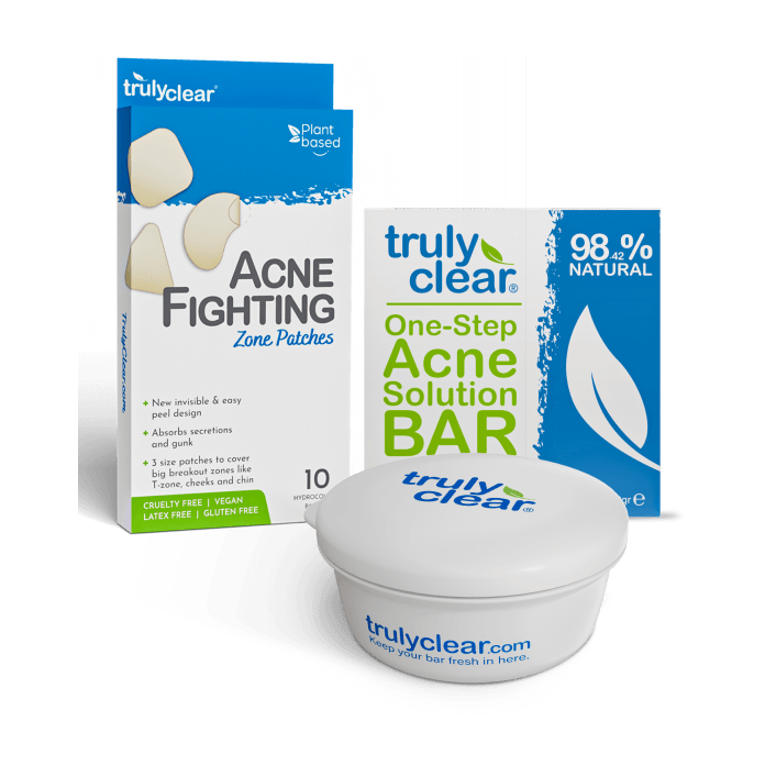 Truly Clear Flawless Skin Trio | Acne Bar, Zone Patches & Soap Case